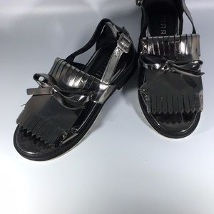 Maria | Shoes | Maria Chrome Closed Toe Sandal | Poshmark